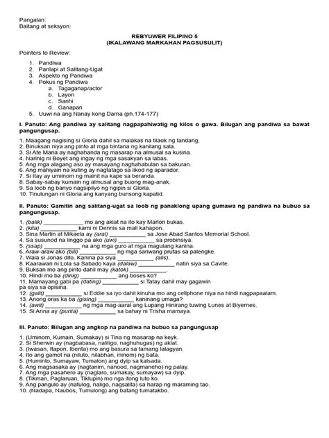 Pointers To Review Pdf
