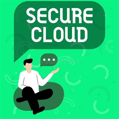 Sign Displaying Secure Cloud Word For Protect The Stored Information Safe Controlled Technology