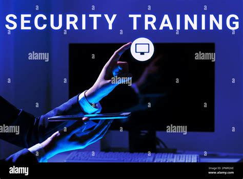 Hand Writing Sign Security Training Business Idea Providing Security