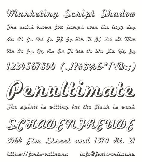 marketing script shadow font