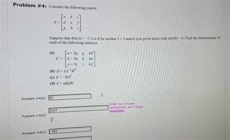 solved problem 4 consider the following matrix