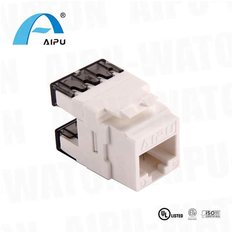 Cat 6 Unshielded Rj45 Keystone Jack Utp 180 Network Connector Degree Punch Down Modular Jack