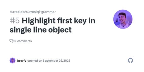 Highlight First Key In Single Line Object · Issue 5 · Surrealdb