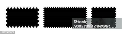 검은색 배경막 구불구불한 테두리가 있는 직사각형 패턴입니다 낙서 웨이브 곡선 가장자리 프레임 모형 최소한의 태그 빈 텍스트 상자 레이블 스탬프 크래커 곡선 구불구불하고