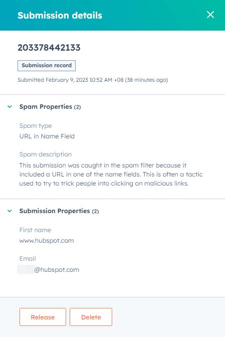 Manage Form Spam Submissions