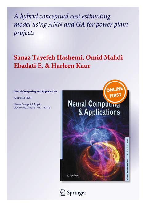 Pdf A Hybrid Conceptual Cost Estimating Model Using Ann And Ga For Power Plant Projects
