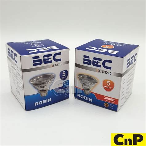 Bec หลอดฮาโลเจน Led Mr16 220v 5w บีอีซี รุ่น Robin Th