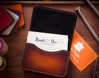 Leather Business Card Holder Collection Brutal Etsy