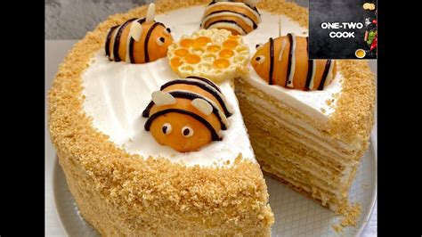 Рецепт медовика с кремчизом Medovik Russian Honey Cake Recipe Youtube