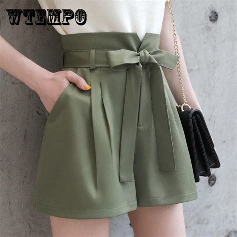 Cheap High Waist Flower Bud Shorts Womens Summer Loose Thin Section
