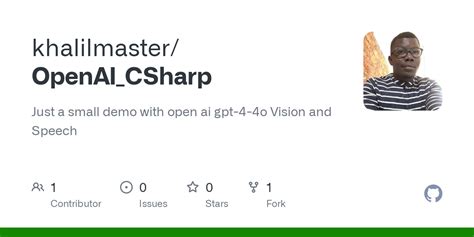 Github Khalilmasteropenaicsharp Just A Small Demo With Open Ai Gpt
