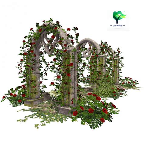 Second Life Marketplace Roses Gothic Arch Passage Red