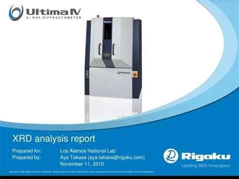 PPT XRD Analysis Report PowerPoint Presentation Free Download ID