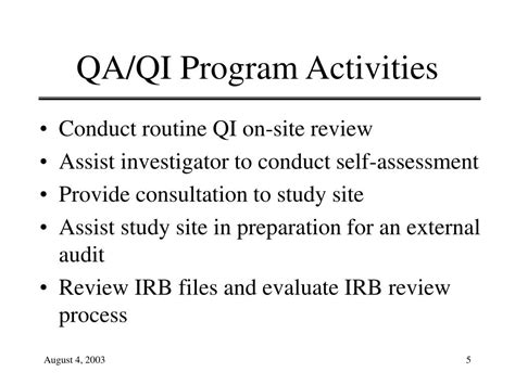 ppt independent qa qi program an indispensable entity of a human