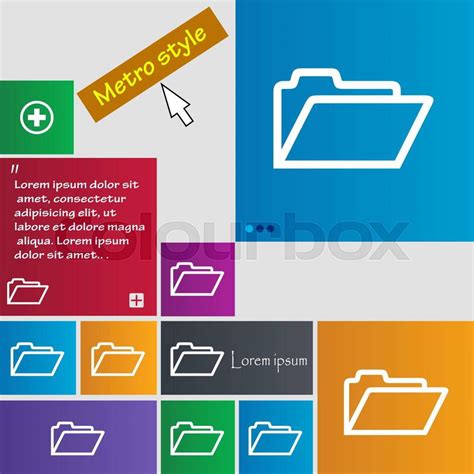 Folder Icon Sign Buttons Modern Interface Website Buttons Colourbox