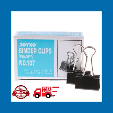 Jual Binder Clip Joyko No 107 19mm Isi 12pc Shopee Indonesia