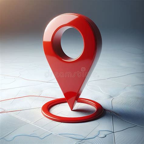Ai Generated Red Map Marker Stock Image Image Of Location Label