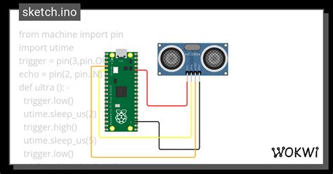 Ultrasonic Sensor Project Wokwi Esp32 Stm32 Arduino Simulator