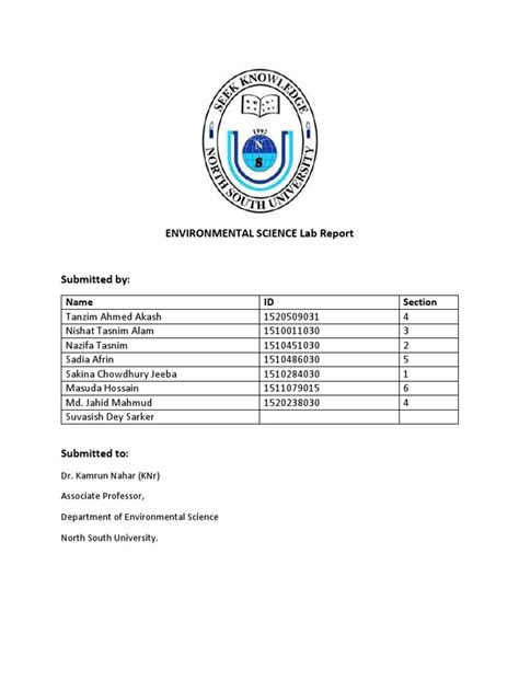 env lab report pdf water atoms