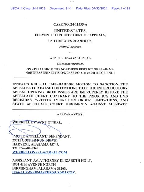 Wendell D Oneal On Linkedin Oneals Motion For An Order To Sanction The Doj For Concealing…