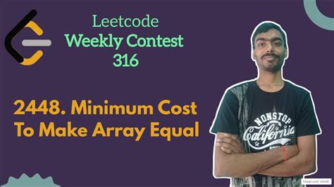 Minimum Cost To Make Array Equal Leetcode Weekly 316 Leetcode Hard