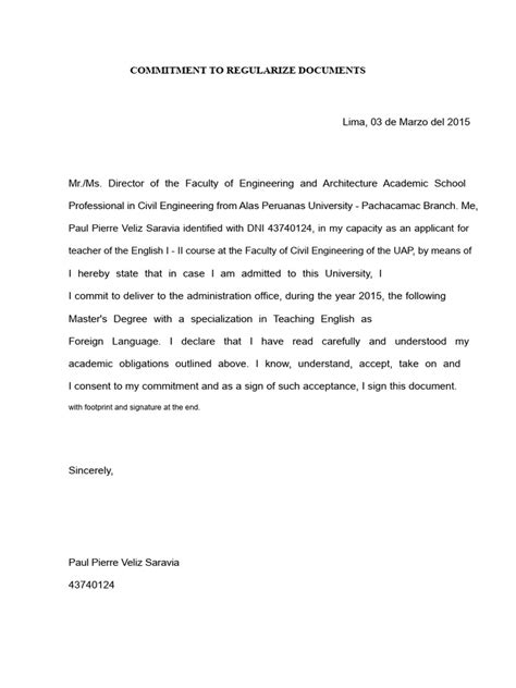 Commitment To Regularization Of Documents Pdf