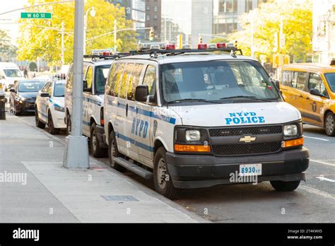 Police Van Nypd Police Truck New York United States Of America Stock