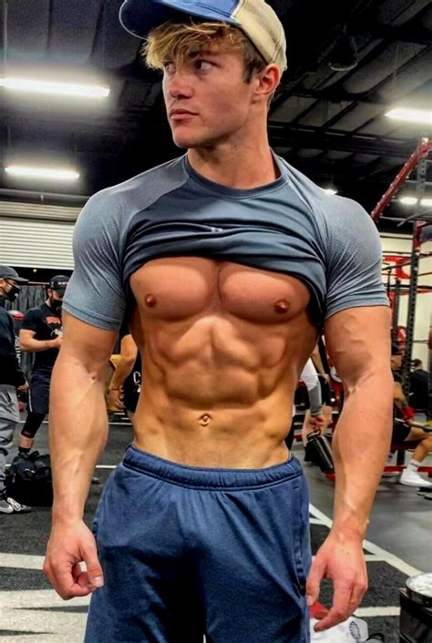 Shirtless Male Muscular Jock Hunk Gym Work Out Stud Abs Beefcake Photo