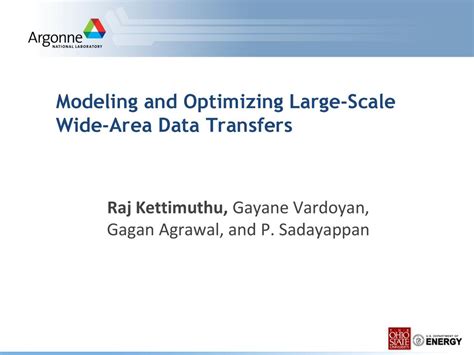 modeling and optimizing large scale wide area data transfers ppt download