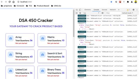 Crio Projects 450 Dsa Tracker Criodo Project Based Learning