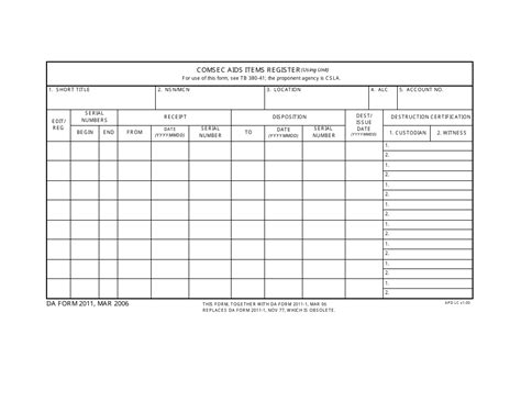 Da Form 2011 Fill Out Sign Online And Download Fillable Pdf Templateroller