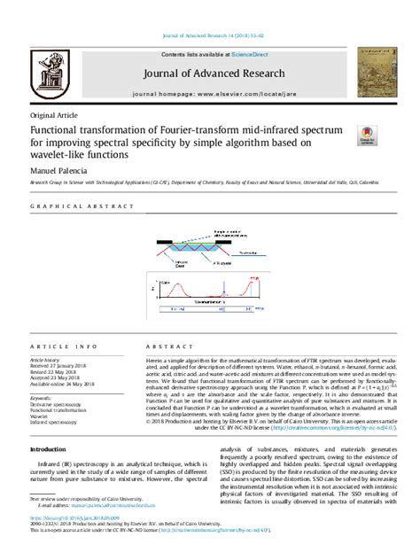 Pdf Functional Transformation Of Fourier Transform Mid Infrared