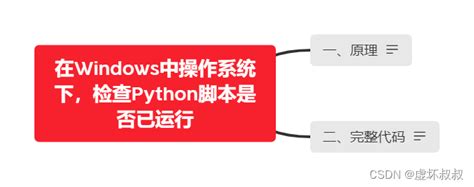 在windows中操作系统下，检查python脚本是否已运行 查询py脚本 csdn博客