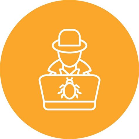 Hacker Line Circle Background Icon Vector Art At Vecteezy