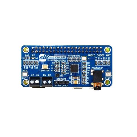 Audio Codec Hat Audio Module With I2s Codec And Microphones For Raspberry Pi Kamami On Line