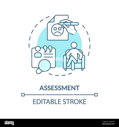 2d Assessment Blue Line Icon Concept Stock Vector Image And Art Alamy