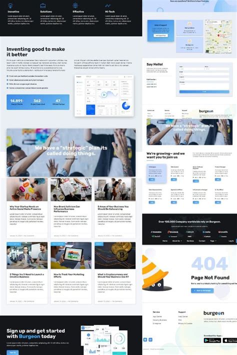 tech startup website template kit
