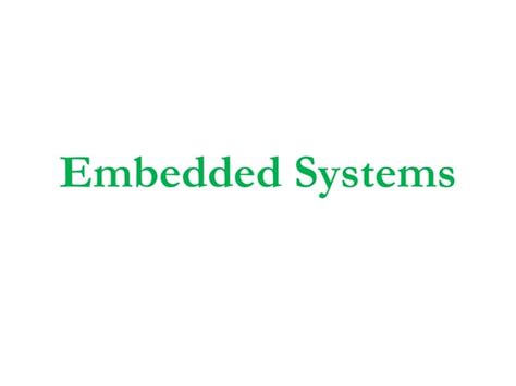 embedded systems msc sem iii final ppt