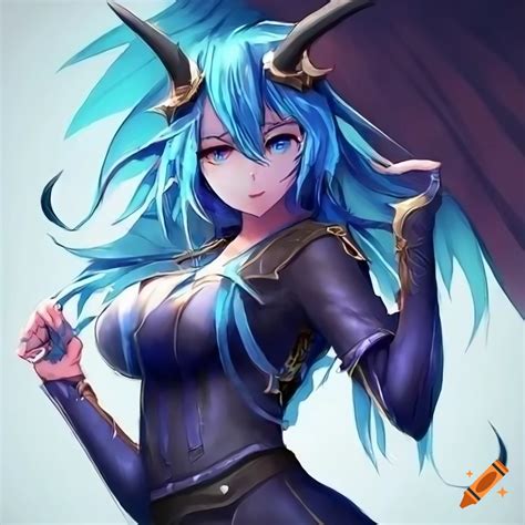 Anime Demon Girl With Wings And Horns