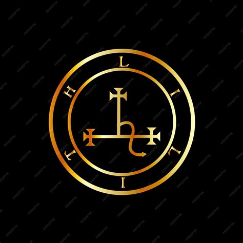 Premium Vector Sigil Of Lilith Female Demon Lilith Symbol In Gold Colors