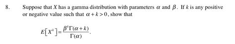 Solved Suppose That X Has A Gamma Distribution With Chegg Com