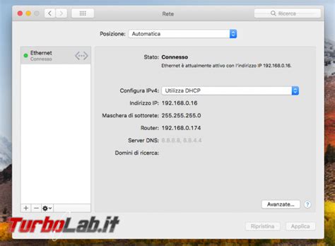 Trovare Il Nome E Lindirizzo Ip Del Vostro Mac Os X Turbolabit