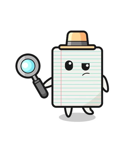 Premium Vector Paper Detective Character Is Analyzing A Case