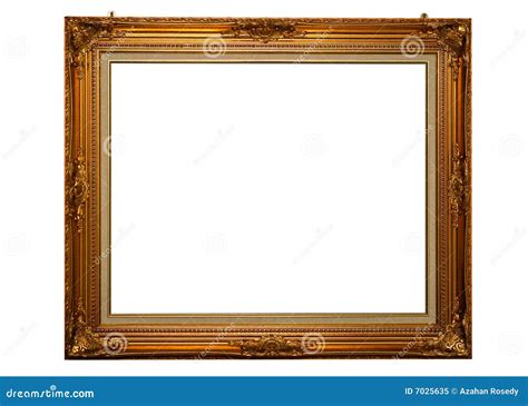 Classical Gold Frame Isolated With Clipping Path Stock Image Image Of