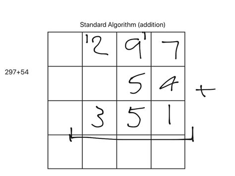 standard algorithm addition math showme