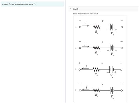 Solved A Resistor R Is In Series With A Voltage Source V4 Chegg Com