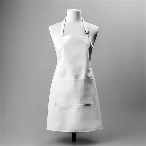 Ai Generated Mockup Of A Blank Empty White Apron Displayed On A
