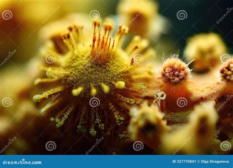 Pollen Particles Under Microscope Stock Image Image Of Comb Closeup