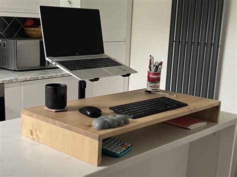 Custom Size Solid Wood Desk Riser Solid Wood Tops