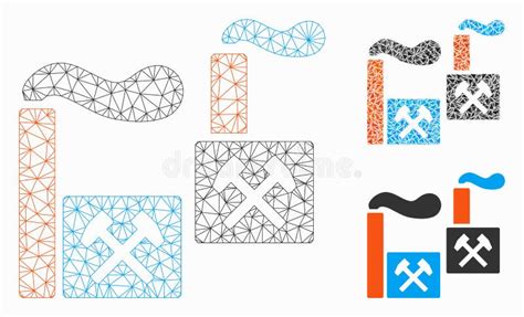 Plant Vector Mesh Network Model And Triangle Mosaic Icon Stock Vector Illustration Of Floral